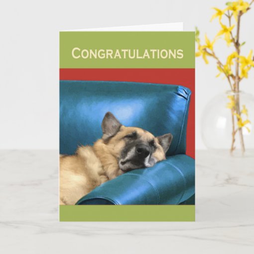 Congratulations Job Well Done German Shepherd Card | Zazzle
