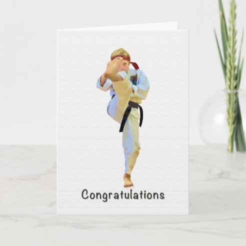 Black Belt Congratulations Cards | Zazzle