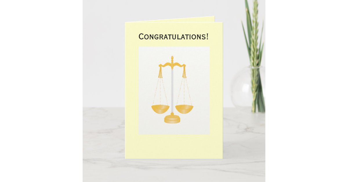 Congratulations law Card | Zazzle