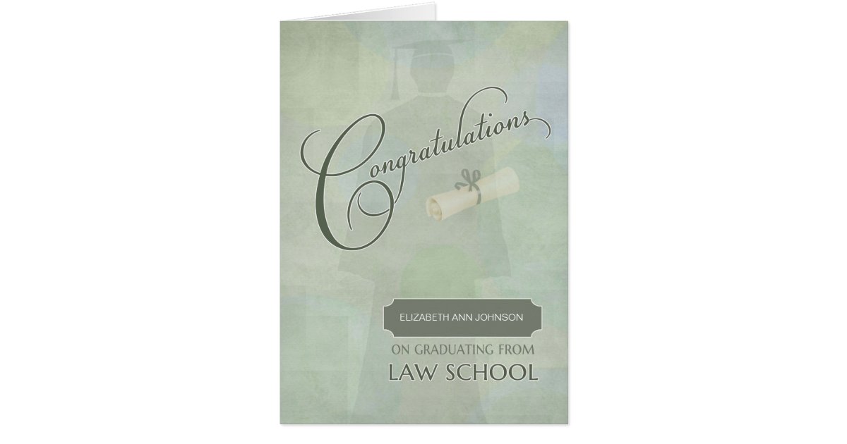 Congratulations Law School Graduate Custom Name Card | Zazzle.com