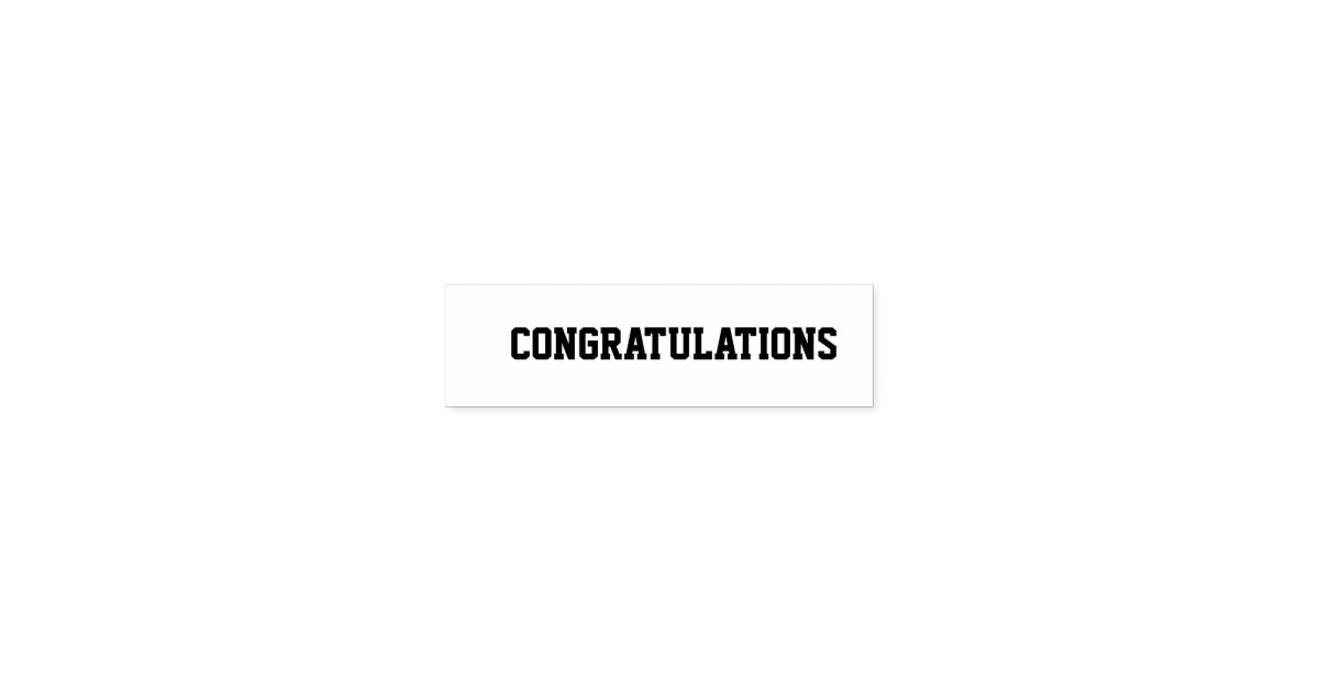 CONGRATULATIONS Letter Stamp Mail Post | Zazzle