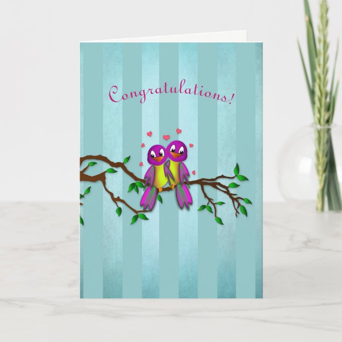 Congratulations! - Love Birds Card | Zazzle.com
