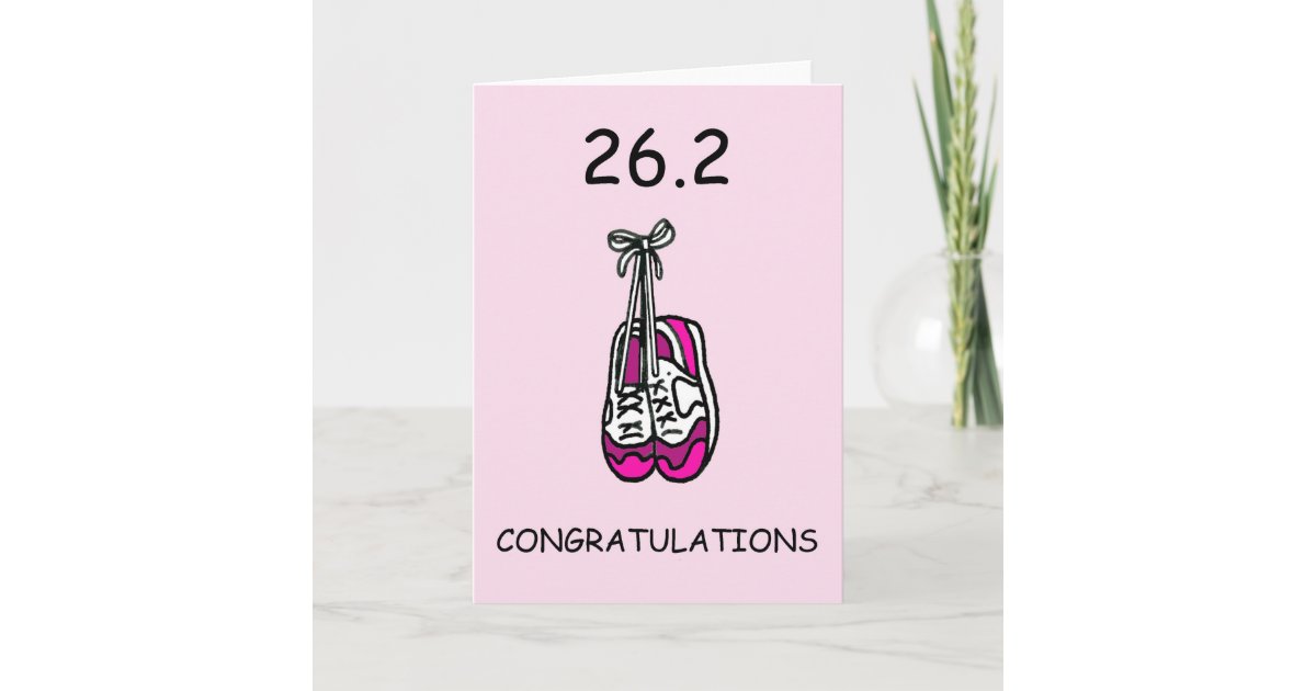 Congratulations Marathon Runner for Female Card | Zazzle