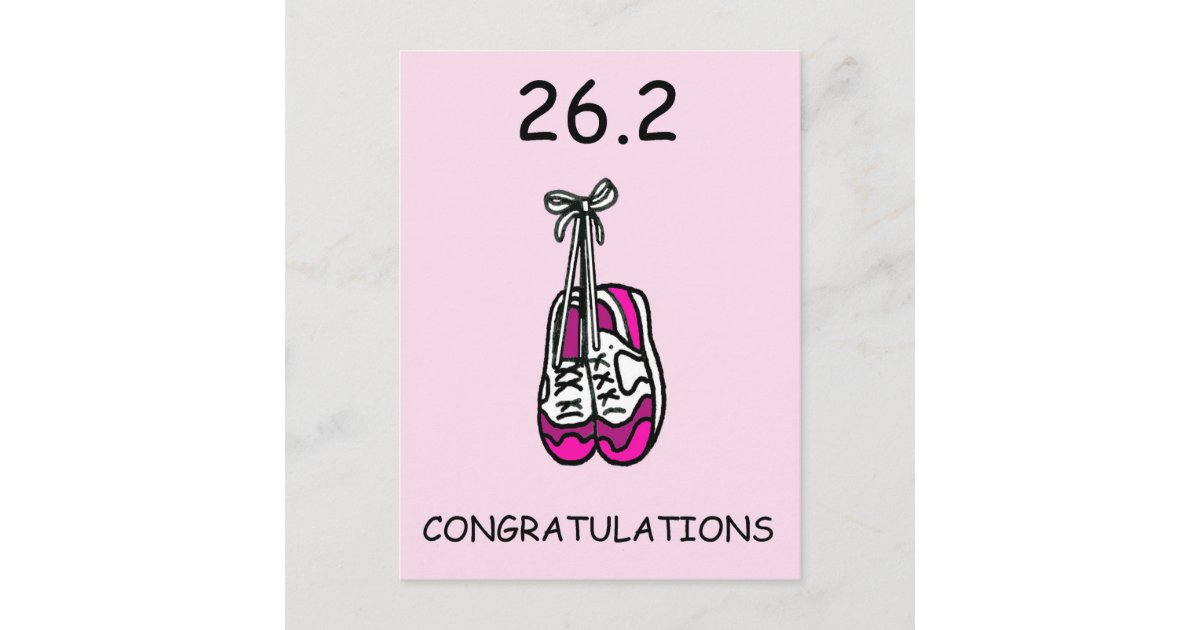 Congratulations Marathon Runner for Female Postcard | Zazzle