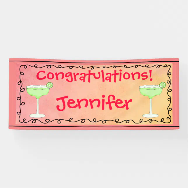 Congratulations Margarita Name Personalized Banner | Zazzle