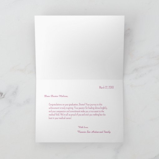 Congratulations Medical Doctor Graduation Card | Zazzle