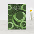 Congratulations Modern Green Swirl Card | Zazzle