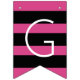 Congratulations Modern Hot Pink Graduation Party Bunting Flags | Zazzle