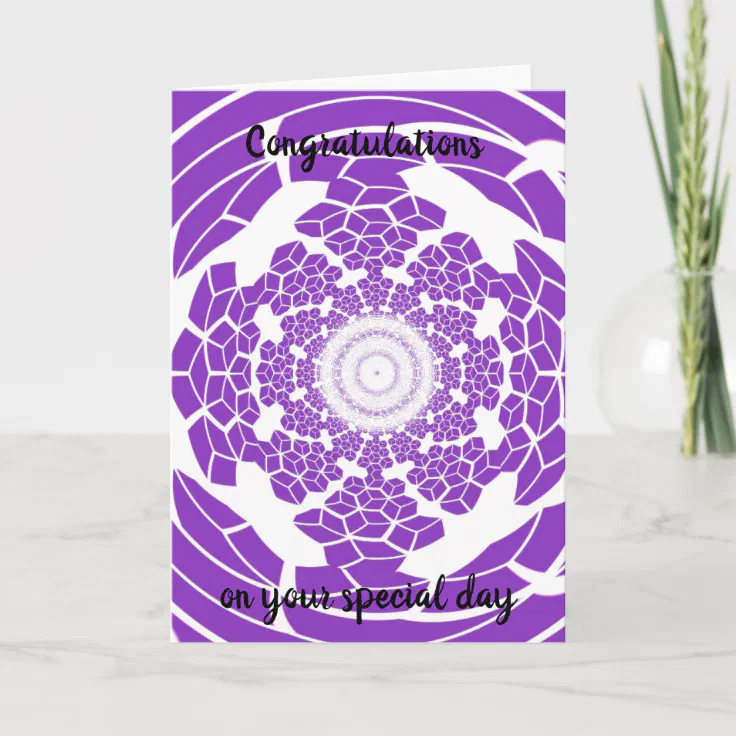 Congratulations Modern Purple Design Card | Zazzle