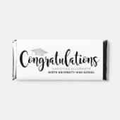 Congratulations Modern Silver Custom Graduation Hershey Bar Favors | Zazzle