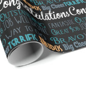 Congratulations Modern Typography Wrapping Paper | Zazzle