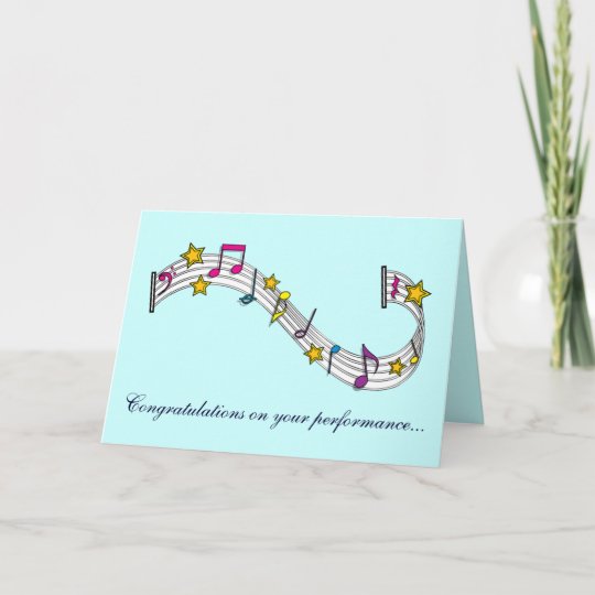 Congratulations Music Performance Notes and Stars | Zazzle.com