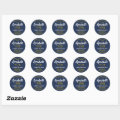 Congratulations Navy Blue and Gold Graduation Classic Round Sticker ...