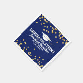 Congratulations Navy Blue Gold Grad Party Napkins | Zazzle