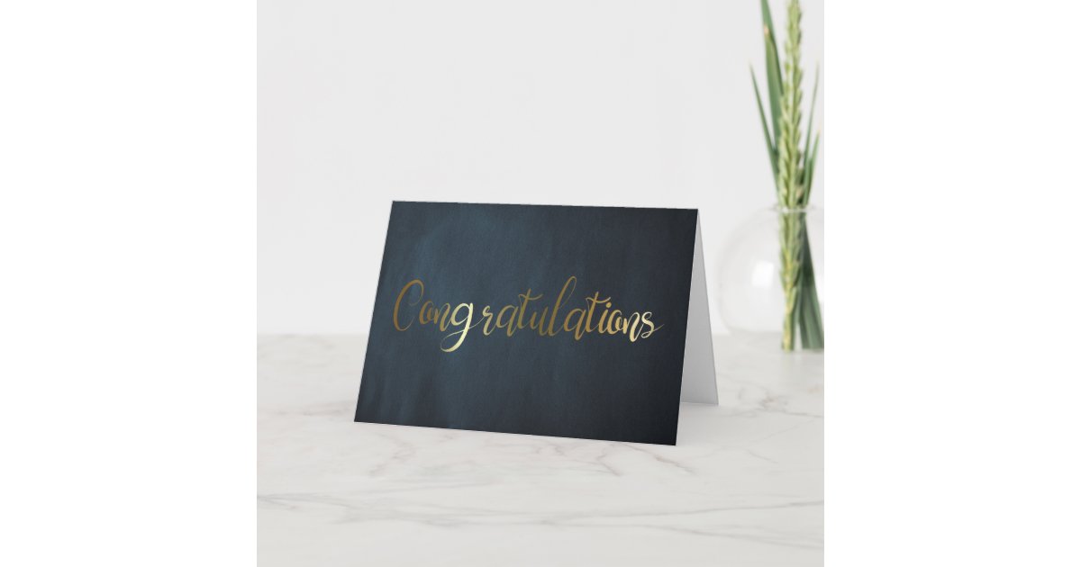 Congratulations Navy Blue Graduation Greeting Card | Zazzle