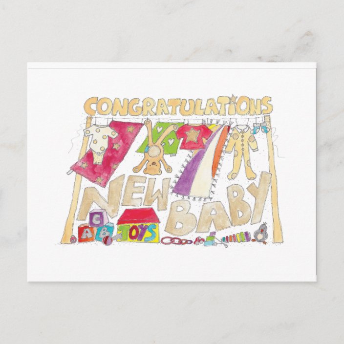 Congratulations - New Baby. Postcard | Zazzle.com