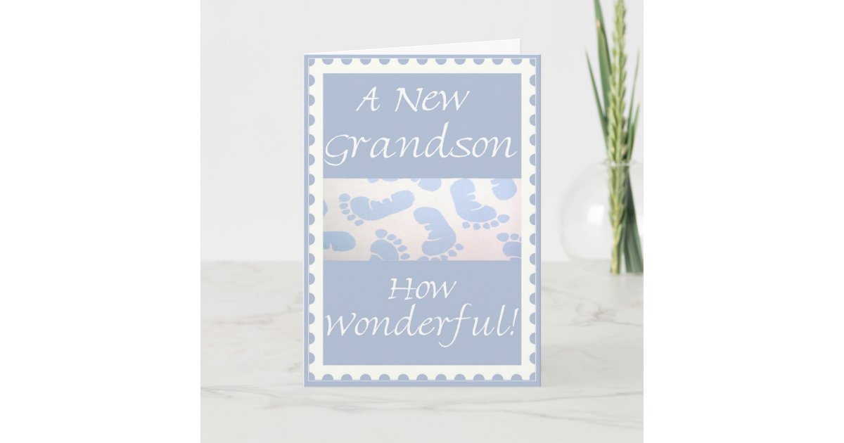 Congratulations-New Grandson Greeting Card | Zazzle