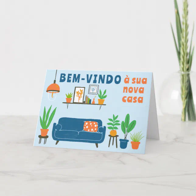 Congratulations New Home Bem-vindo à sua nova casa Card | Zazzle