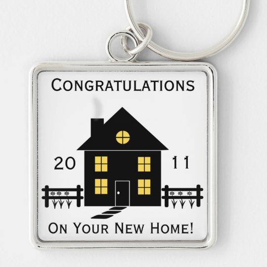 Congratulations New Home House Key Chain | Zazzle.com