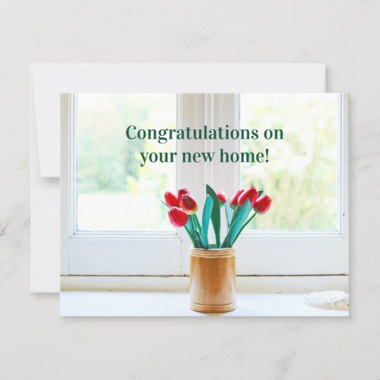 Congratulations New Home Housewarming Floral Card | Zazzle.com
