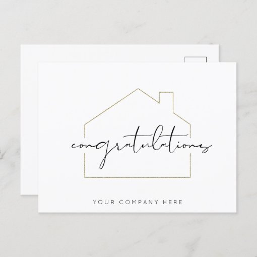 Congratulations New Homeowner Realty Postcard | Zazzle