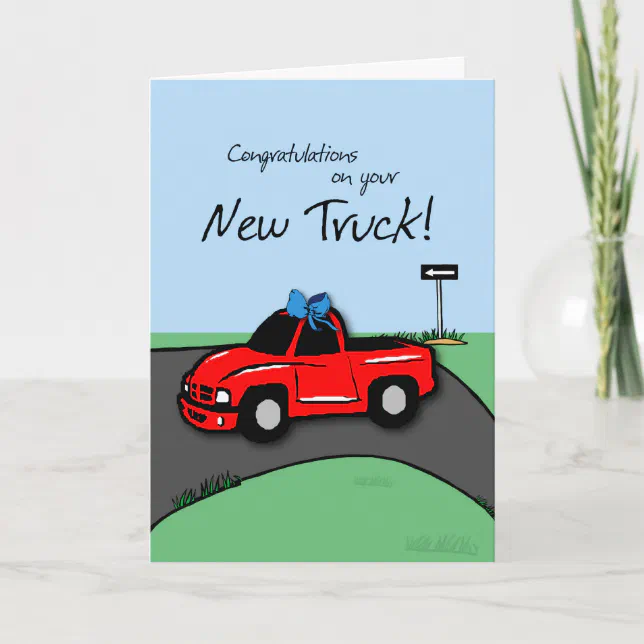 Congratulations New Truck Whimsical Card | Zazzle