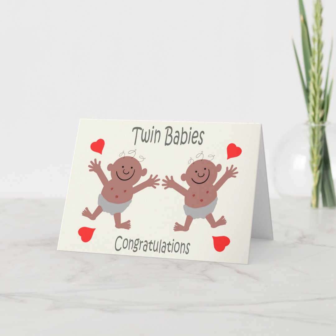 Congratulations New Twin Babies Card | Zazzle