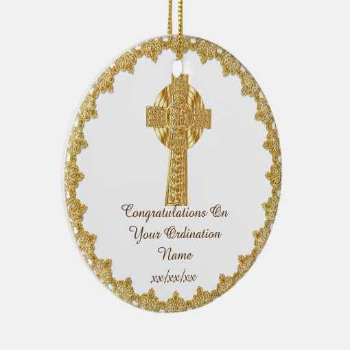 Congratulations Newly Ordained Ordainment Gift Ceramic Ornament | Zazzle