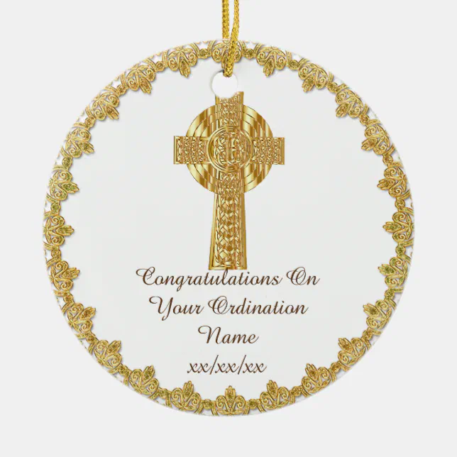 Congratulations Newly Ordained Ordainment Gift Ceramic Ornament | Zazzle