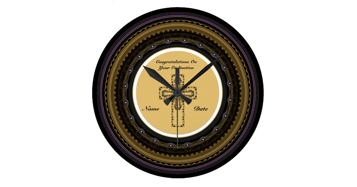 Congratulations Newly Ordained Ordainment Gift Large Clock | Zazzle.com