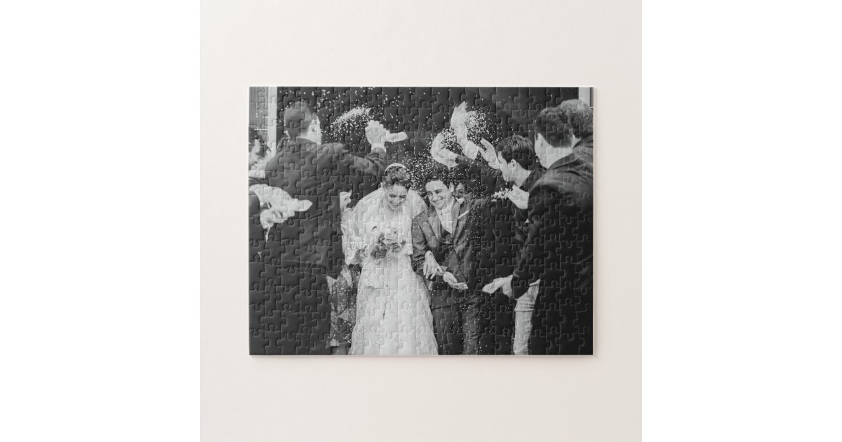 Congratulations Newlyweds Wedding Photo Jigsaw Puzzle | Zazzle