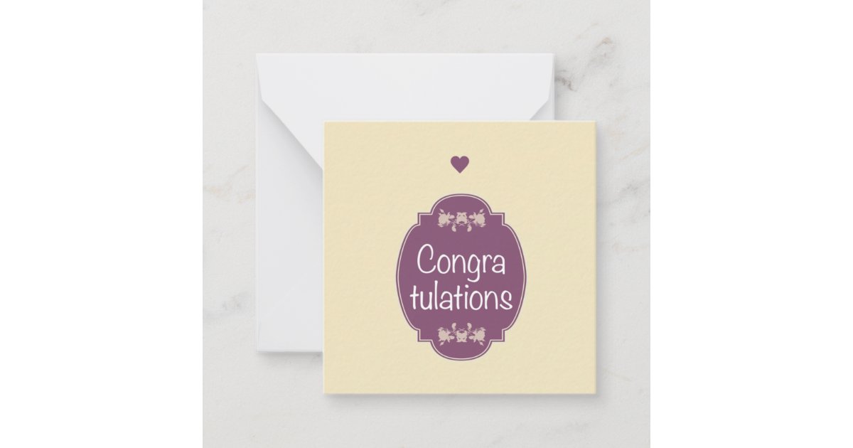 Congratulations Note Card | Zazzle