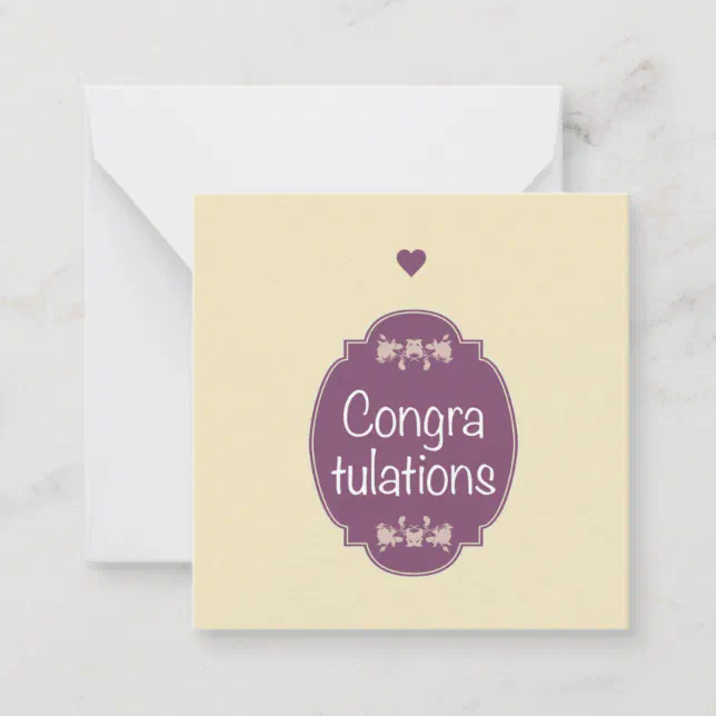 Congratulations Note Card | Zazzle
