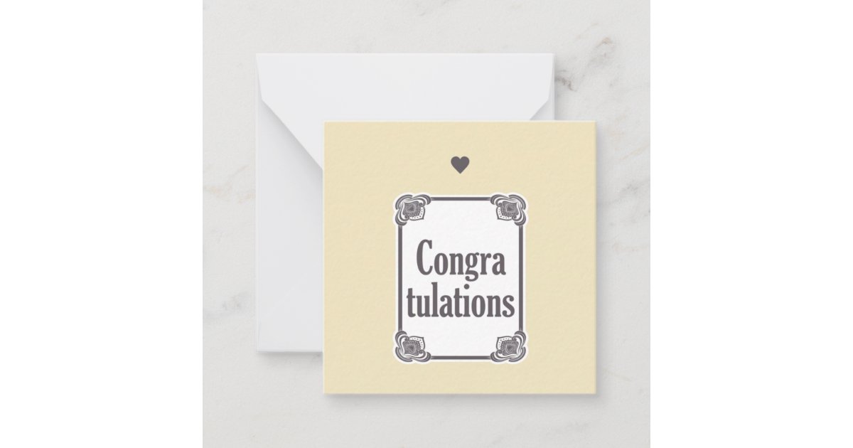 Congratulations Note Card | Zazzle