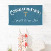 Congratulations Nurse Practioner Blue Medical Banner | Zazzle
