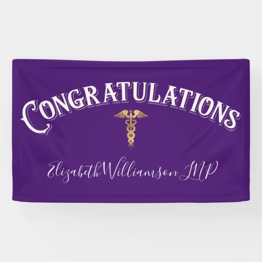 Congratulations Nurse Practioner Medical Grad Banner | Zazzle.com