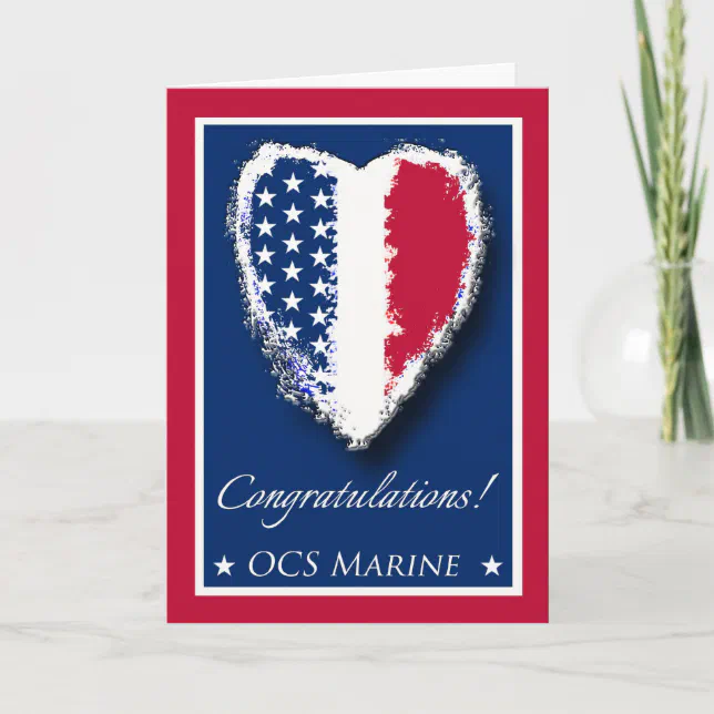 Congratulations, Officer Candidates School, Marine Card | Zazzle