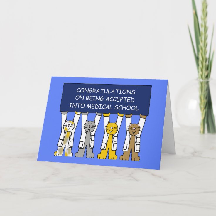 Congratulations on Acceptance into Medical School Card | Zazzle