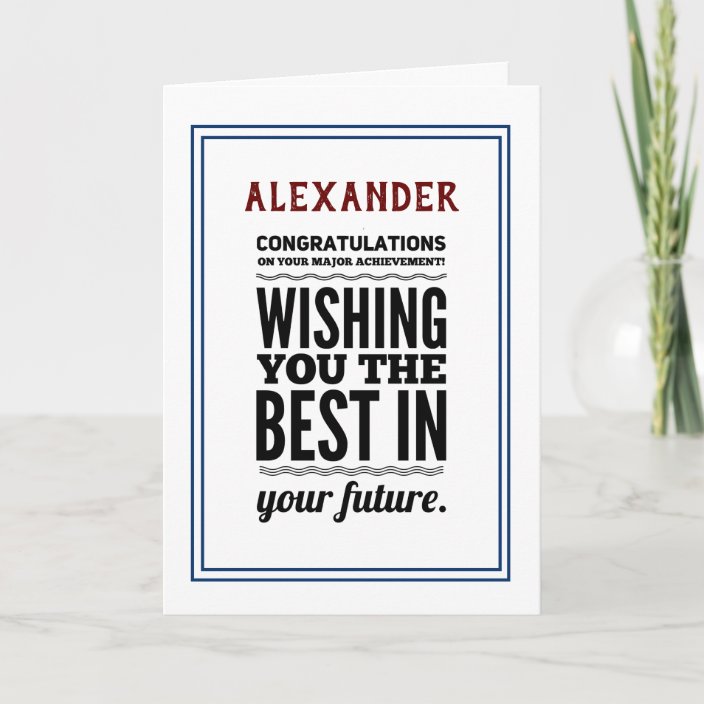 Congratulations On Achievement Accomplishment Card | Zazzle.com