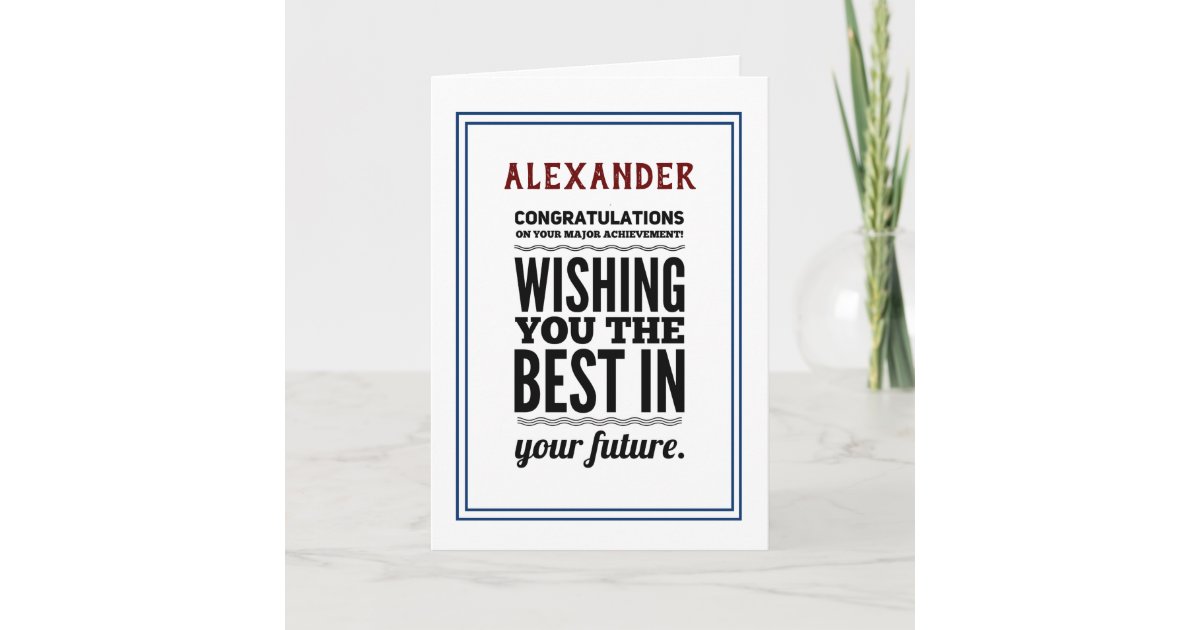Congratulations On Achievement Accomplishment Card | Zazzle