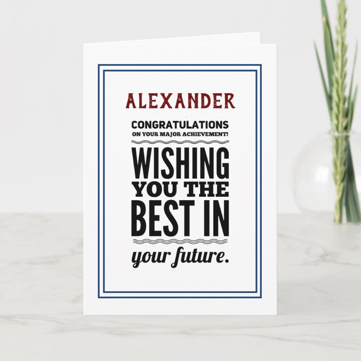 Congratulations On Achievement Accomplishment Card | Zazzle