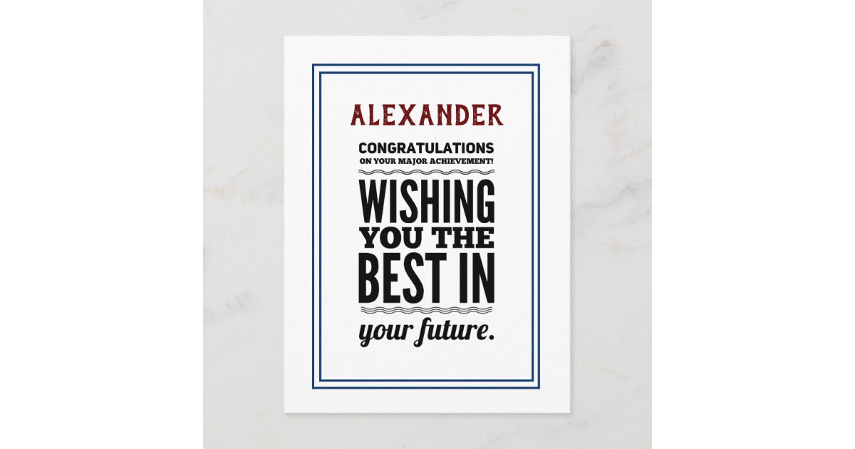 Congratulations On Achievement Accomplishment Postcard | Zazzle