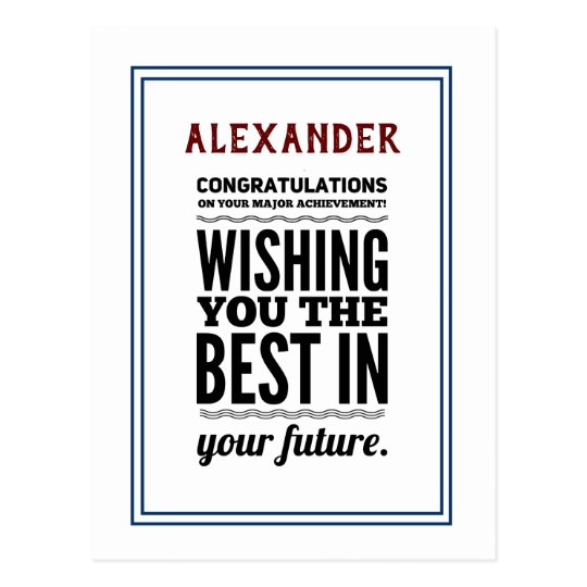 Congratulations On Achievement Accomplishment Postcard | Zazzle.com