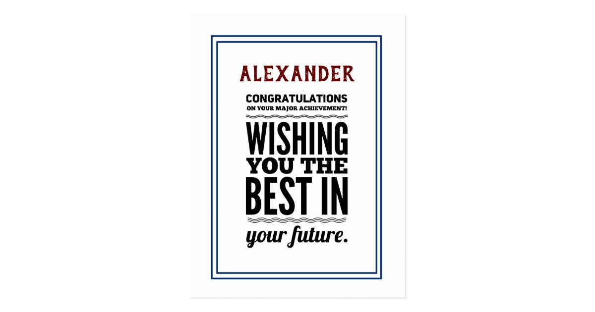 Congratulations On Achievement Accomplishment Postcard | Zazzle.com