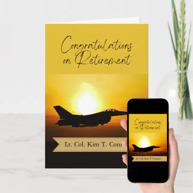 Congratulations on Air Force Retirement with Jet Card | Zazzle