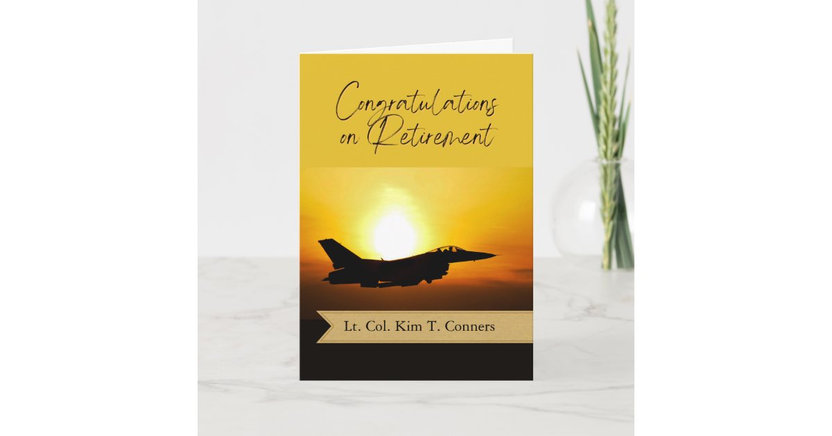 Congratulations on Air Force Retirement with Jet Card | Zazzle