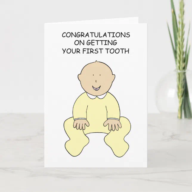 Congratulations on Baby's First Tooth Card | Zazzle