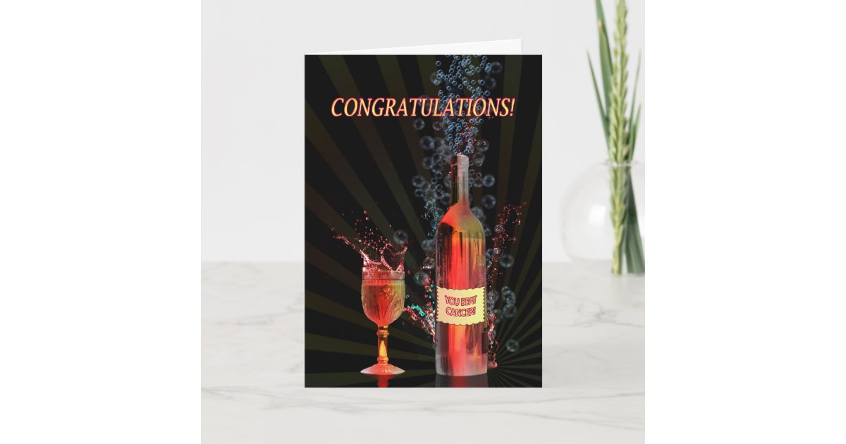 Congratulations on beating cancer, card | Zazzle