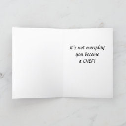 ***CONGRATULATIONS ON BECOMING A CHEF*** CARD | Zazzle