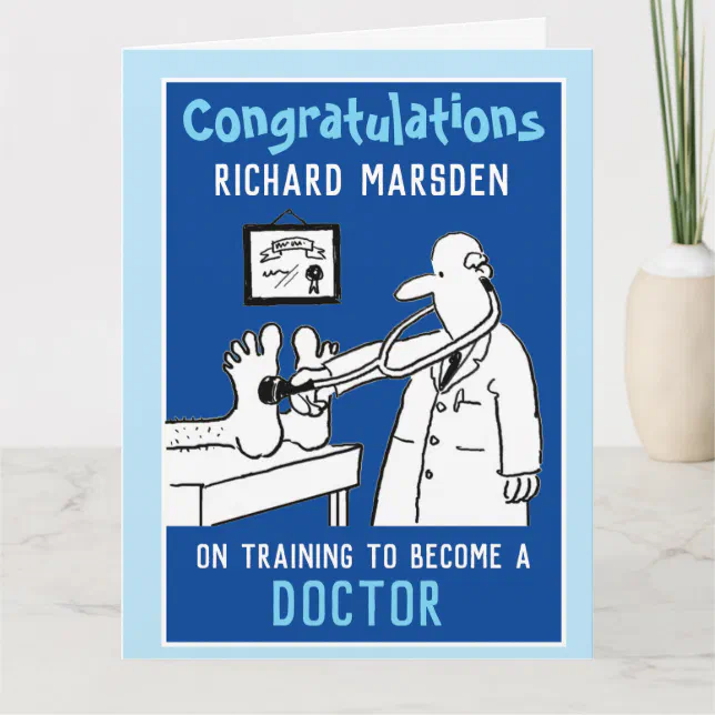 Congratulations on Becoming a Doctor Card | Zazzle
